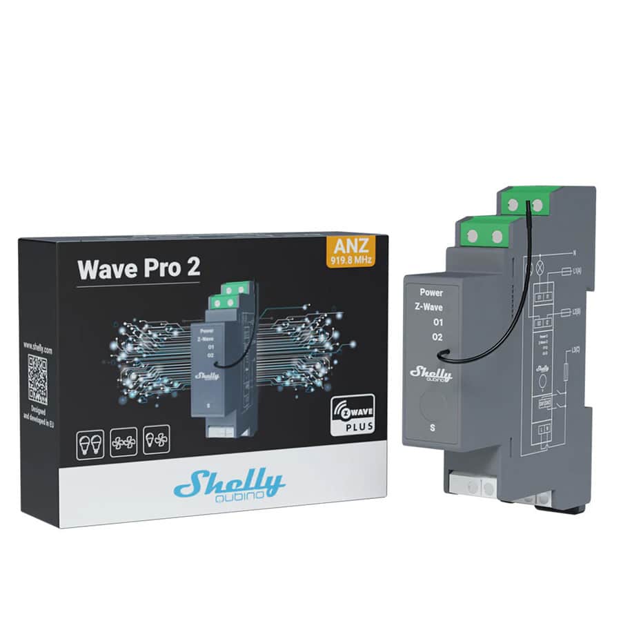 Shelly Z-Wave PRO 2 Relay Switch - SmartHome Trade
