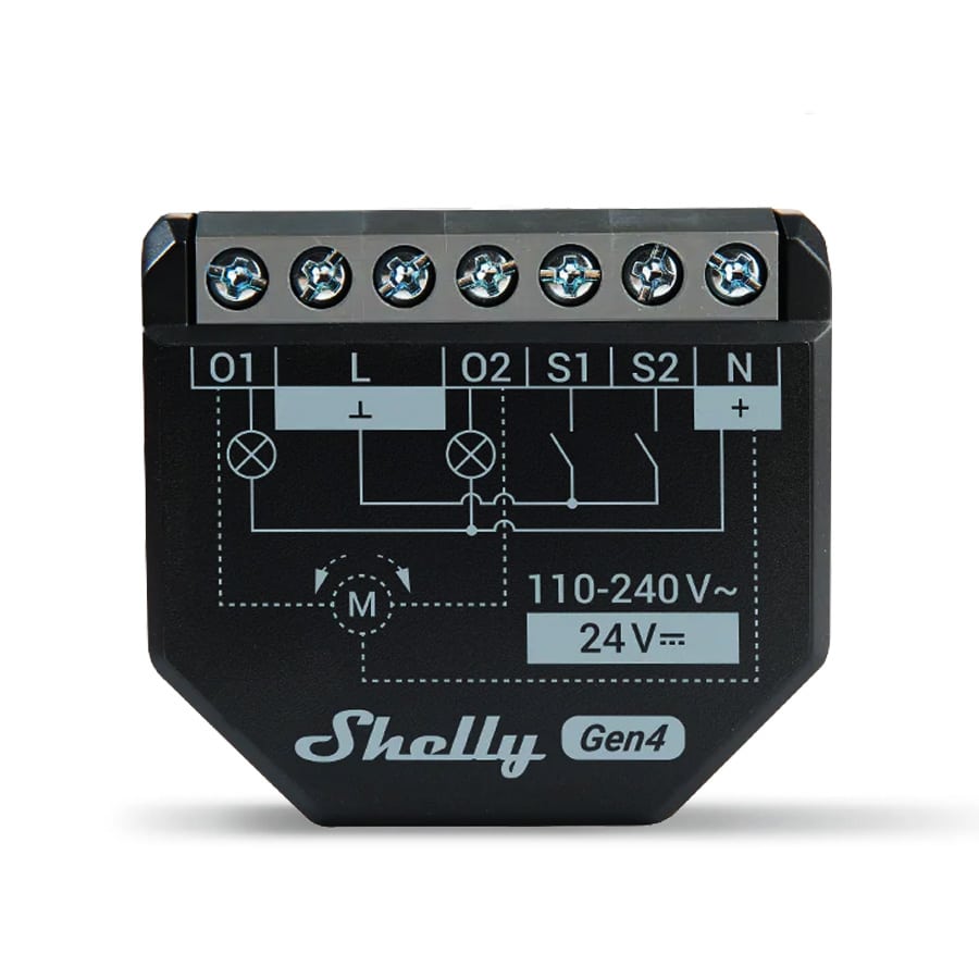 Shelly 2PM Gen4 Wi-Fi Double Relay or Motor Controller - SmartHome Trade