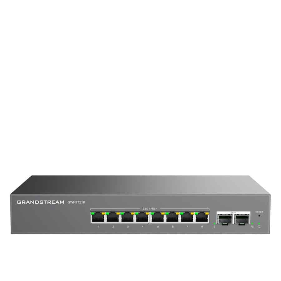 Grandstream Managed Network Switch - 8 (2.5 GigE PoE) Ports - SmartHome ...